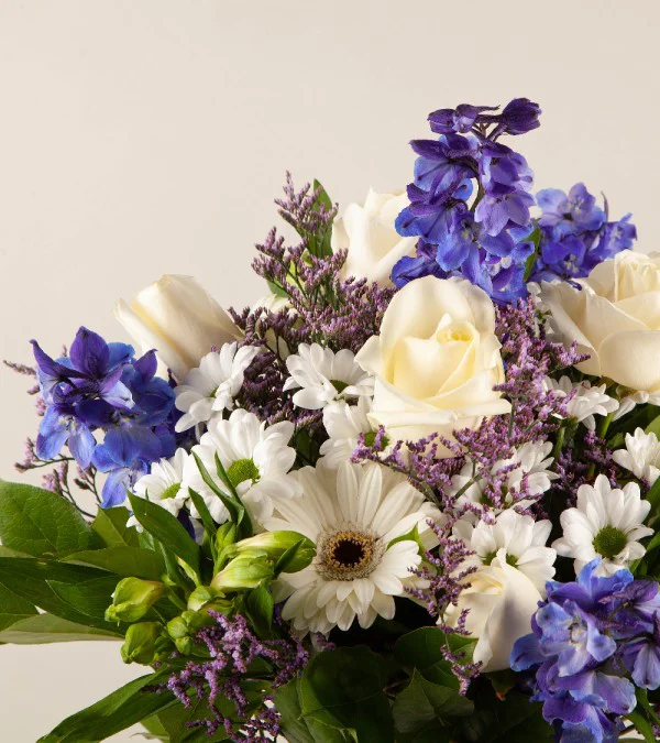 Sympathy Bouquet Blue | Fresh Flowers by LoveBlooms.ie